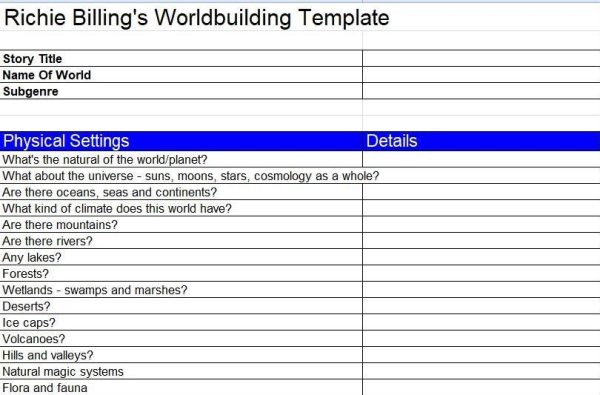 Worldbuilding Checklist | Download A Free List